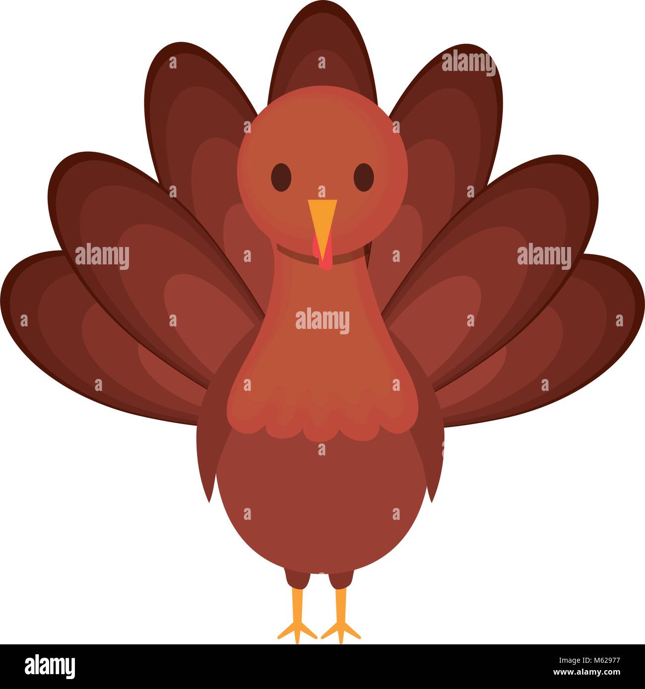 colorful turkey over white background vector illustration Stock Vector ...