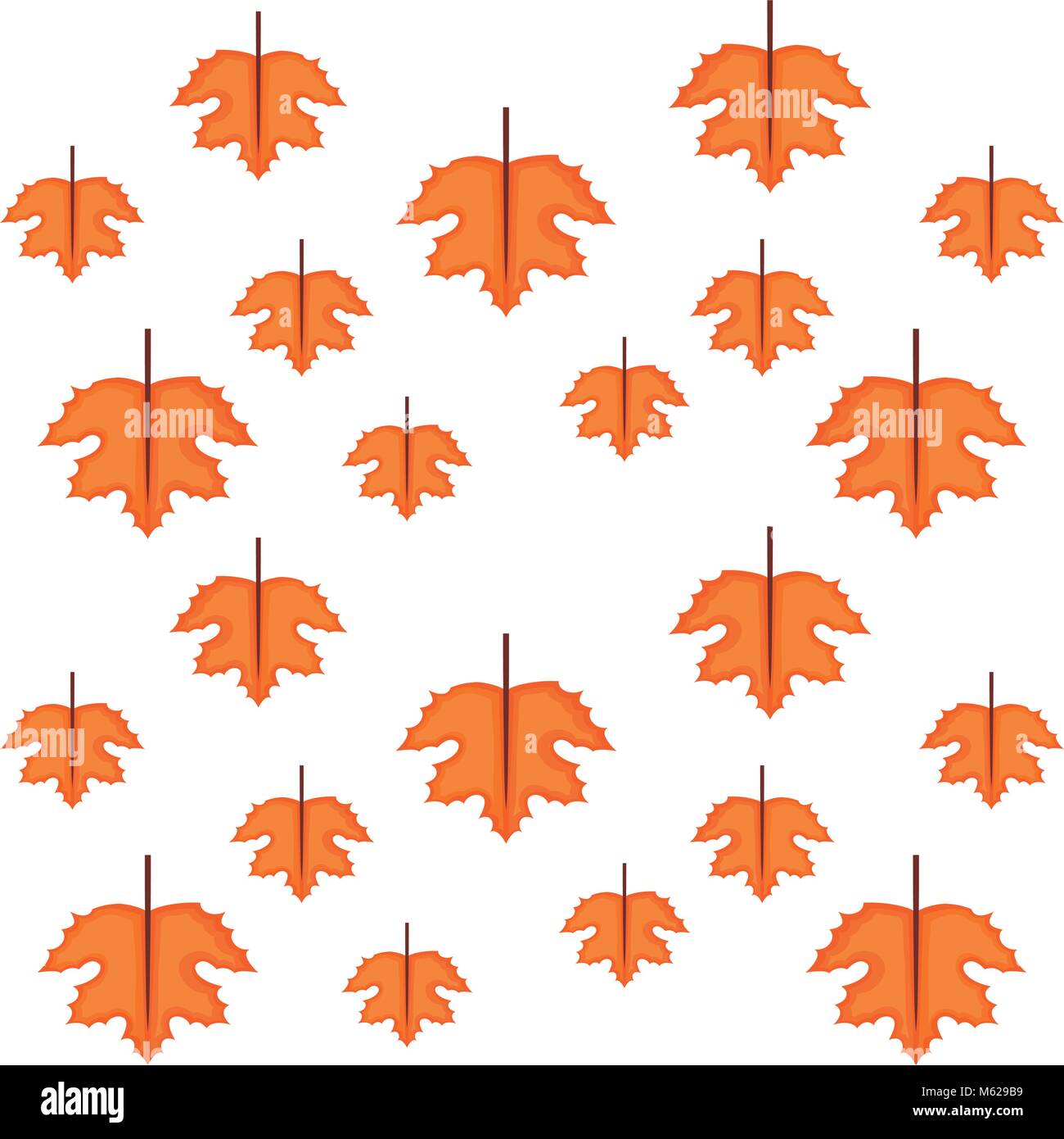 colorful maple leaves pattern over white background vector illustration ...