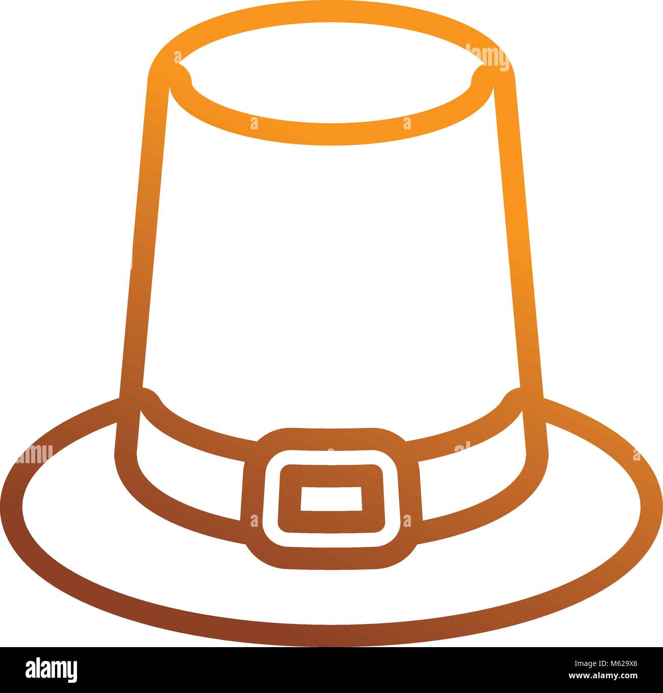 pilgrim hat icon over white background vector illustration Stock Vector ...