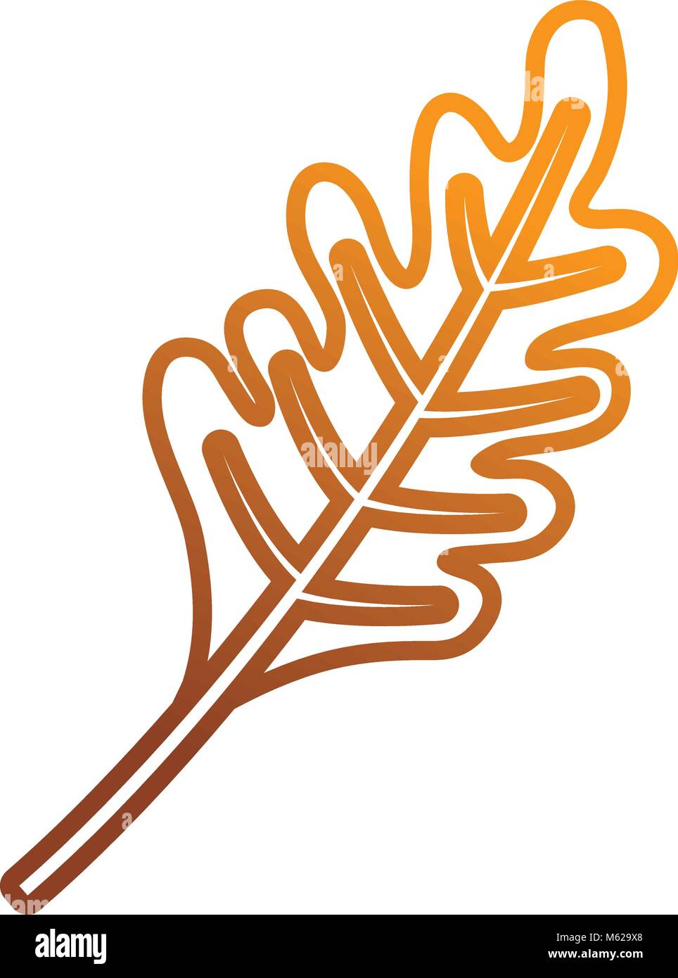 dry leaf icon over white background vector illustration Stock Vector ...