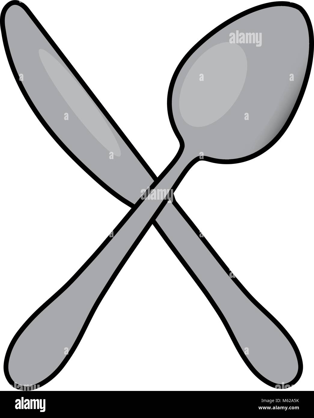 spoon and knife vector illustration Stock Vector Image & Art - Alamy