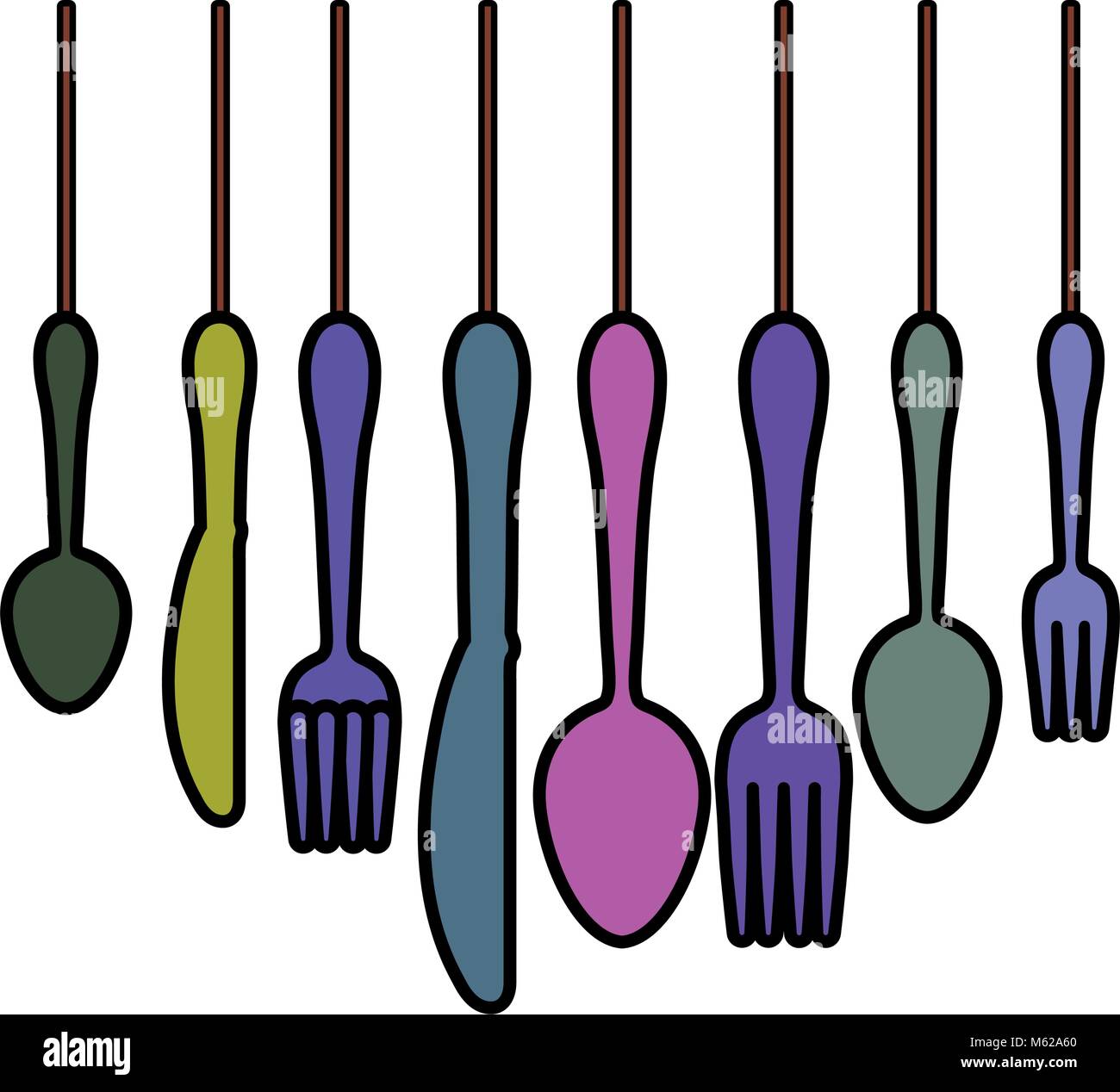 cutlery vector illustration Stock Vector Image & Art - Alamy