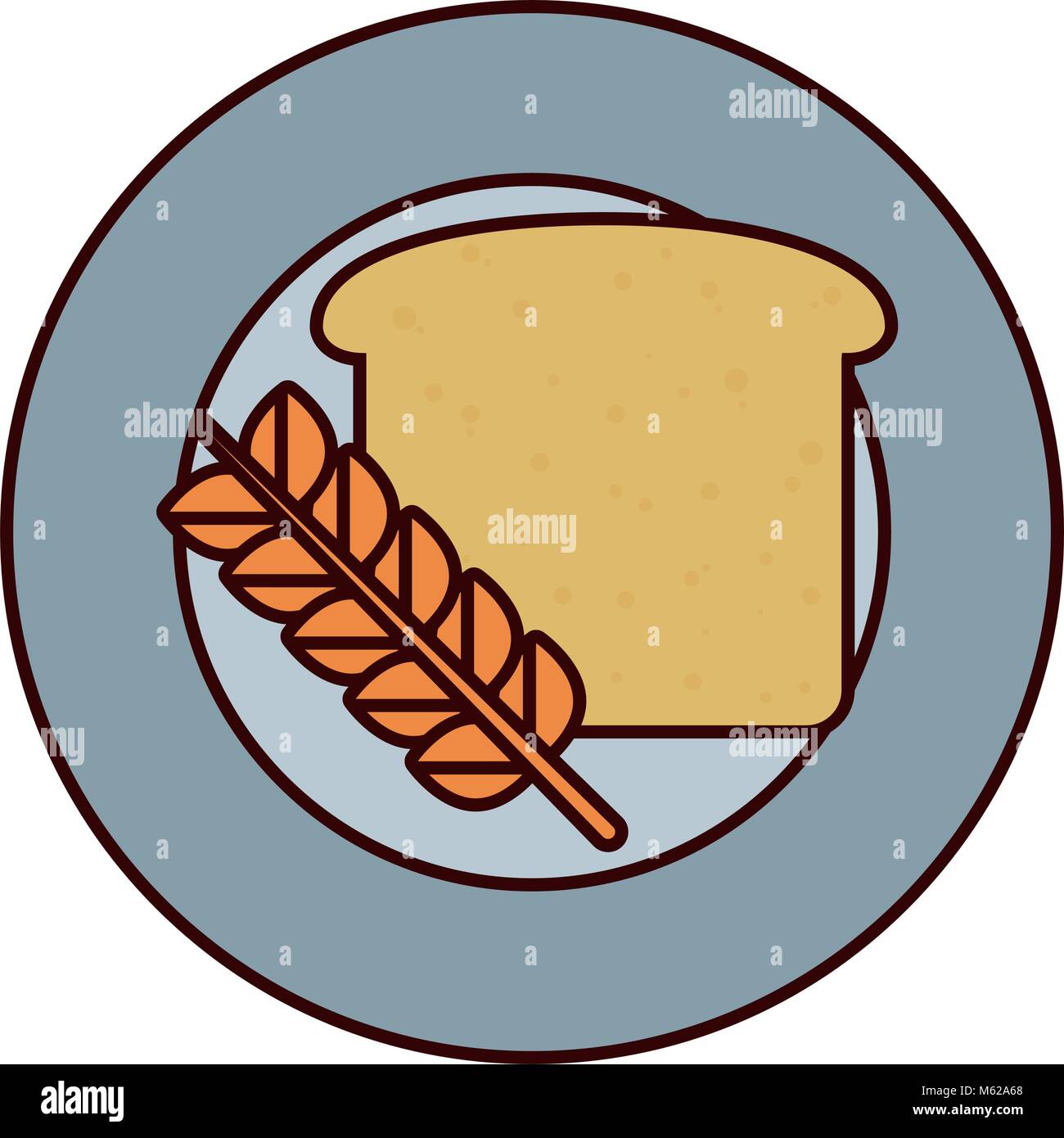 plate with bread vector illustration Stock Vector Image & Art - Alamy