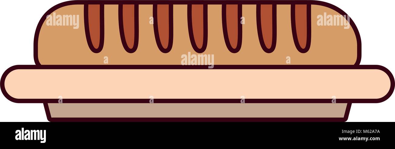 plate with bread vector illustration Stock Vector Image & Art - Alamy