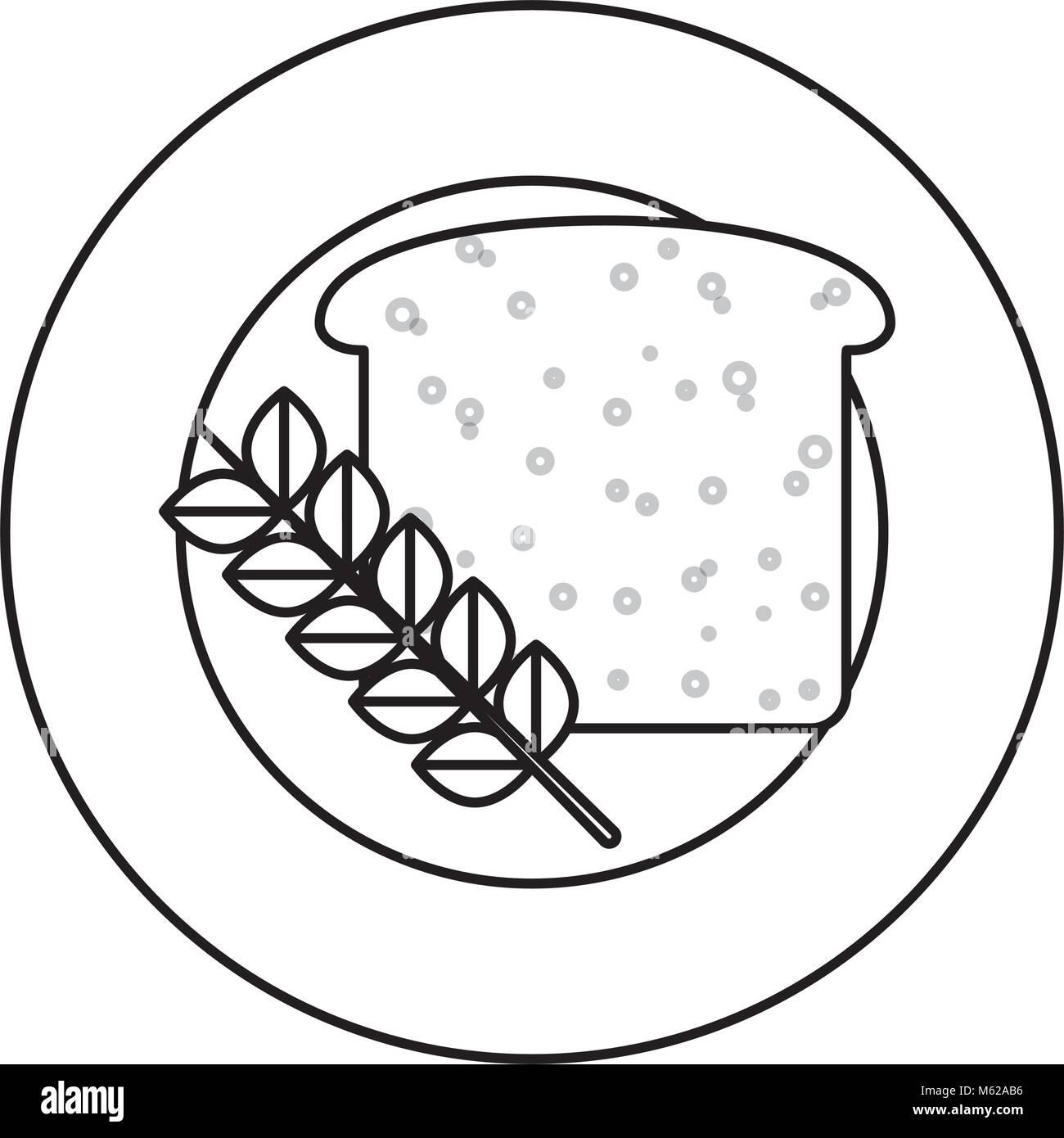 plate with bread vector illustration Stock Vector Image & Art - Alamy