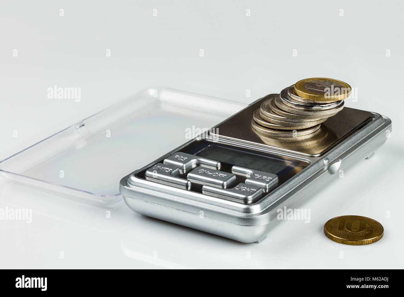 Digital scale coins hi-res stock photography and images - Alamy