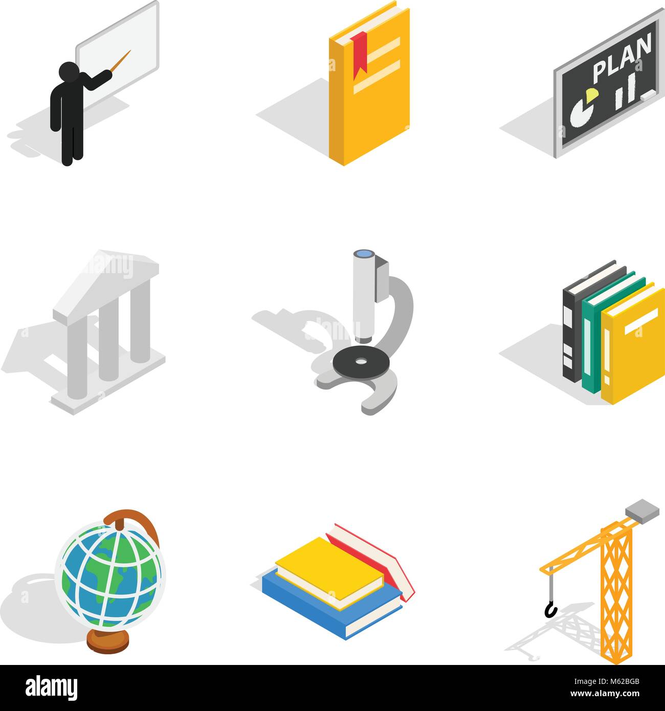 Teaching work icons set, isometric style Stock Vector Image & Art - Alamy