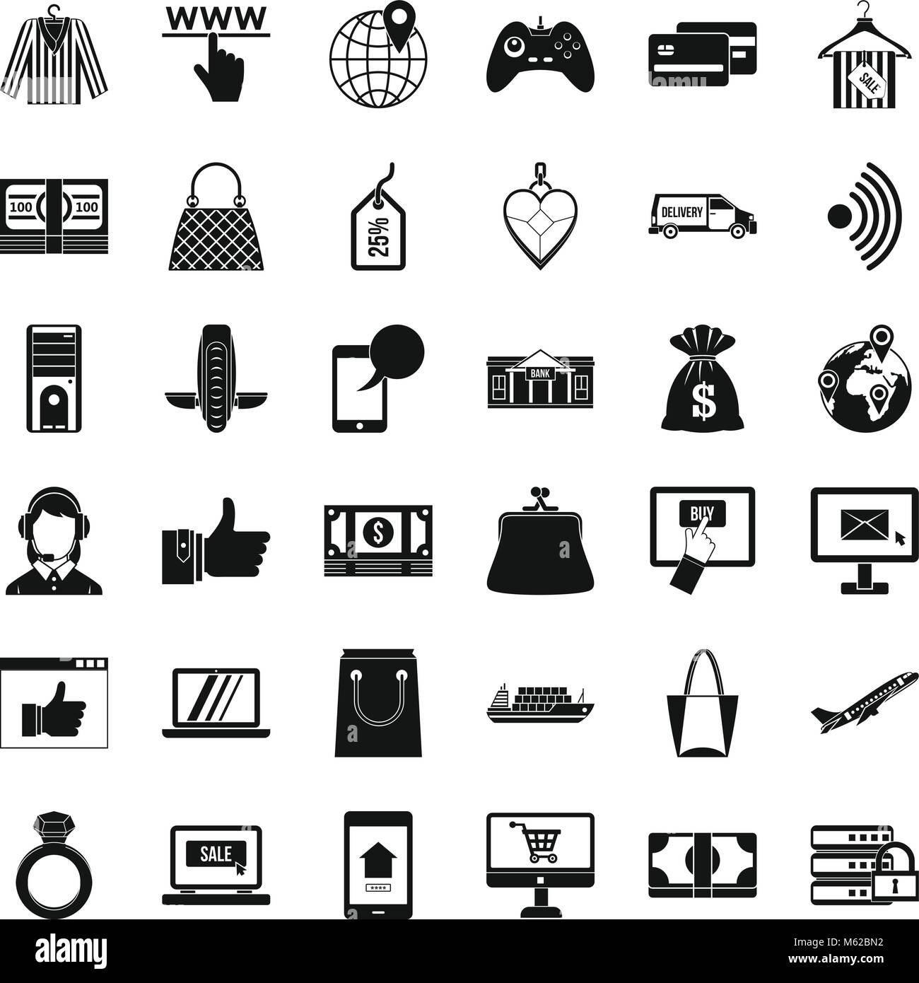 Dialog icons set, simple style Stock Vector Image & Art - Alamy