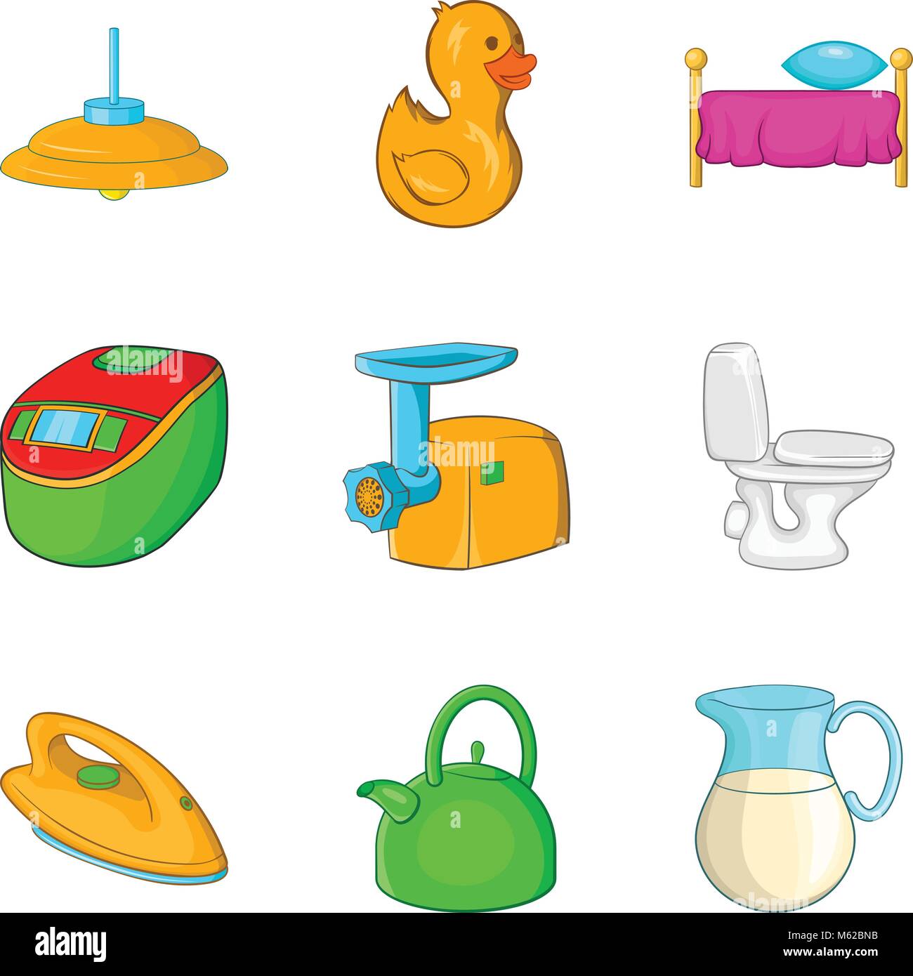 Wash wall icons set, cartoon style Stock Vector Image & Art - Alamy