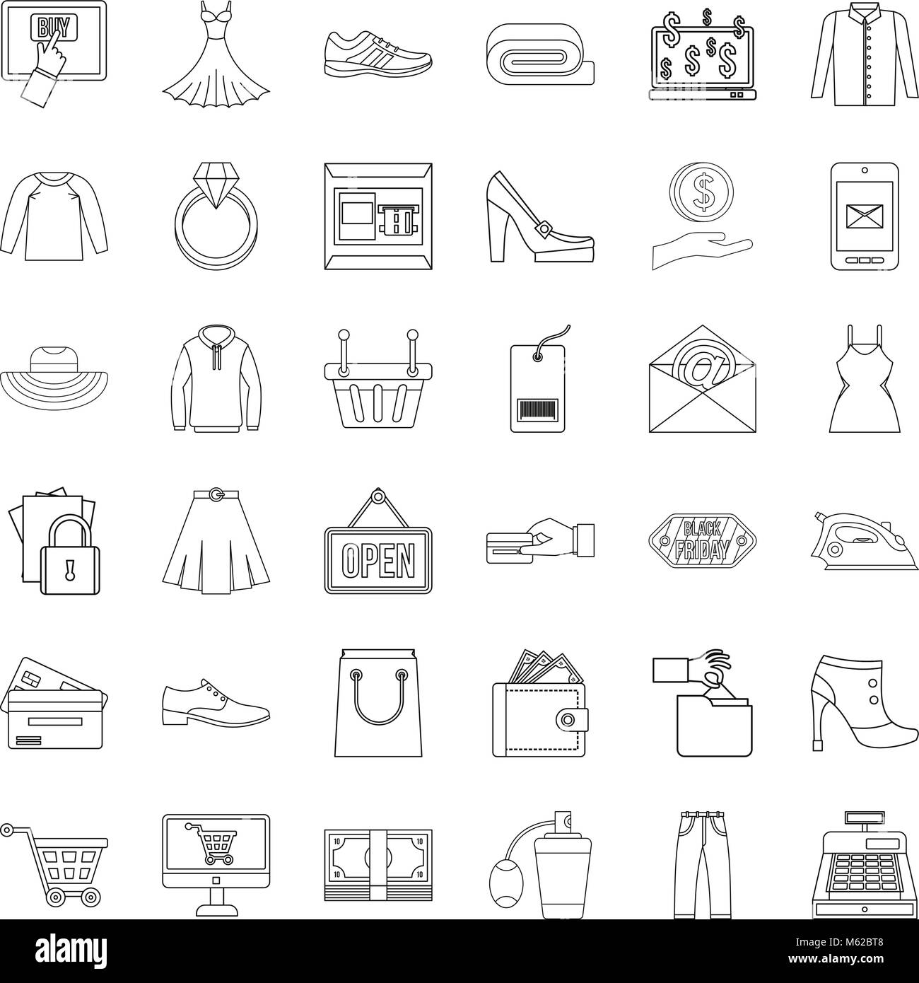 Wholesale trade icons set, outline style Stock Vector Image & Art - Alamy
