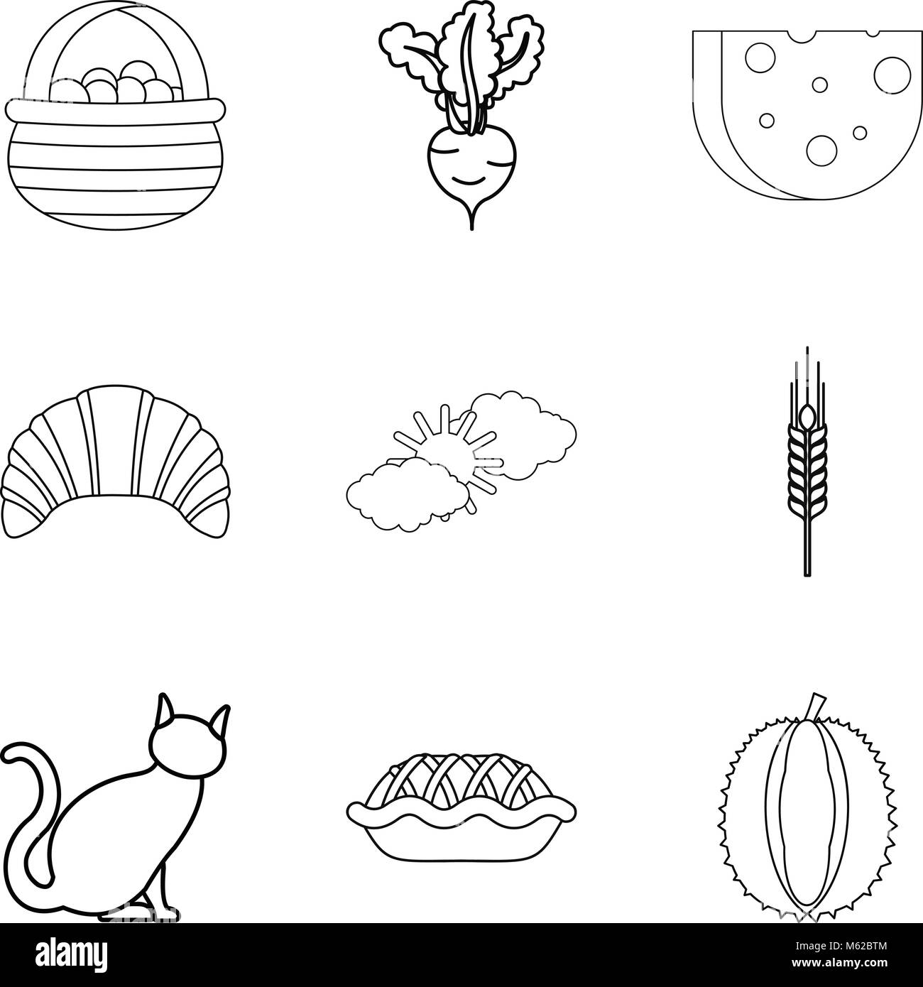 Ancestral homeland icons set, outline style Stock Vector Image & Art ...