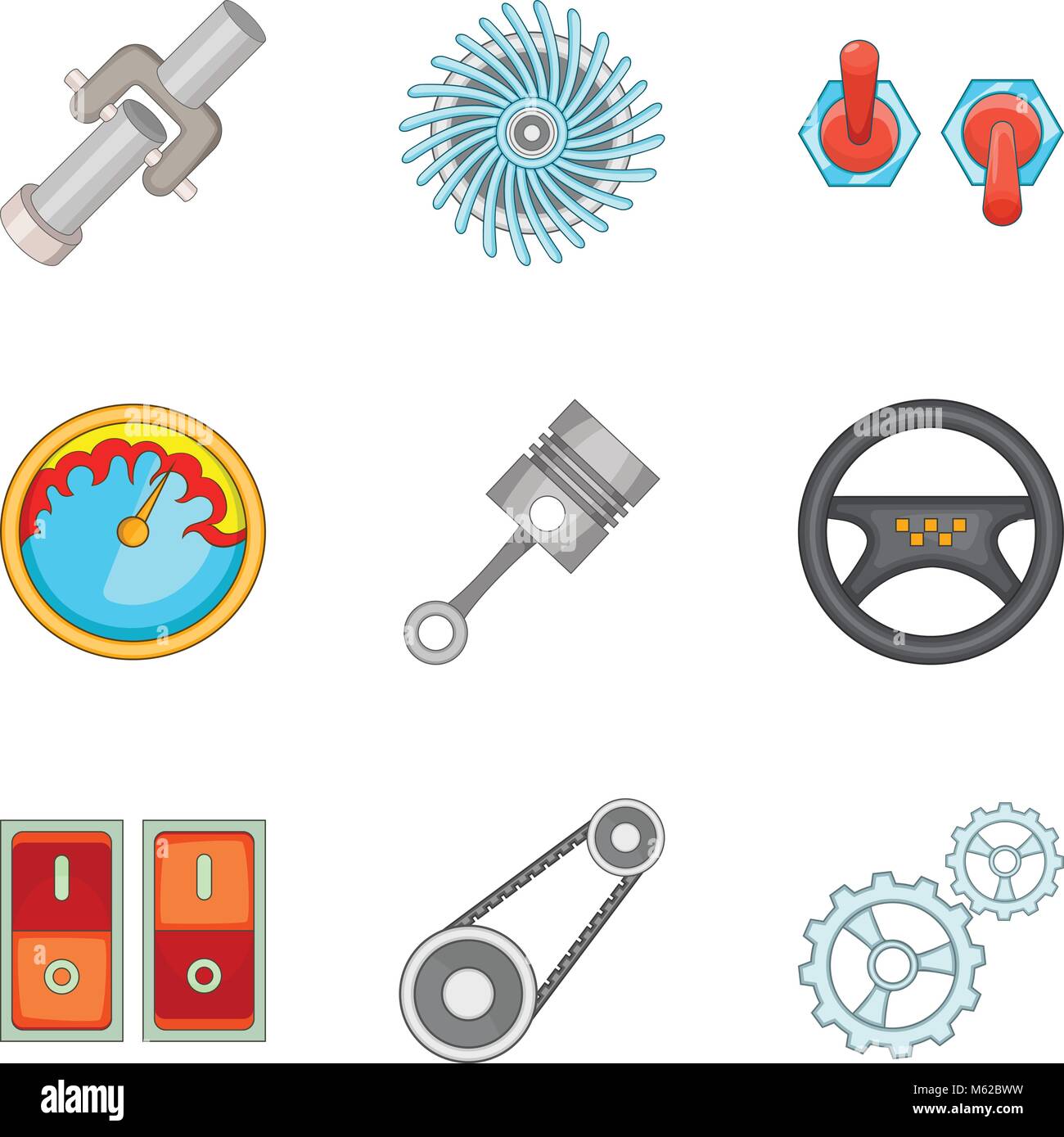 Maintenance support icons set, cartoon style Stock Vector Image & Art ...
