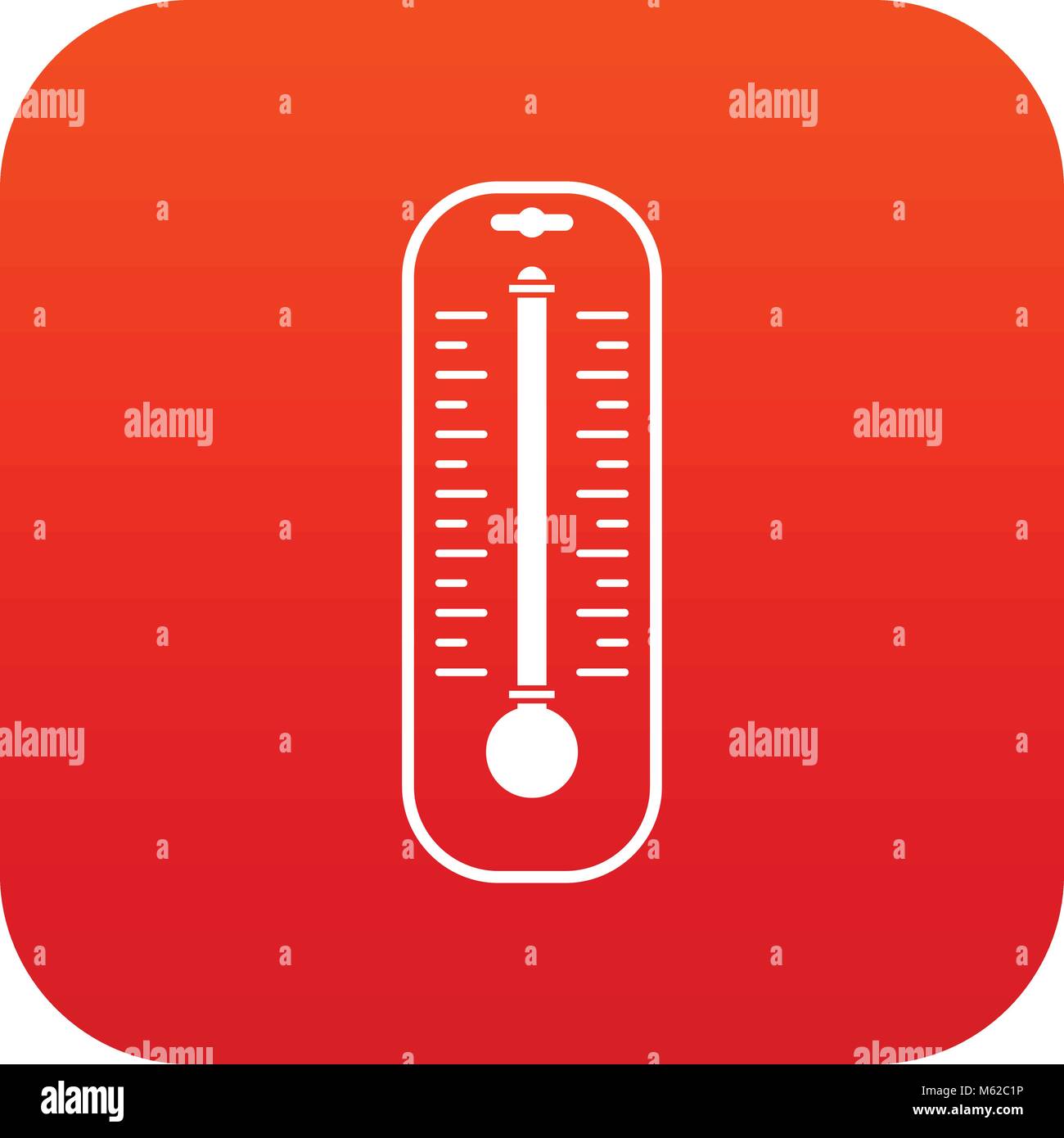 Thermometer icon digital red Stock Vector Image & Art - Alamy