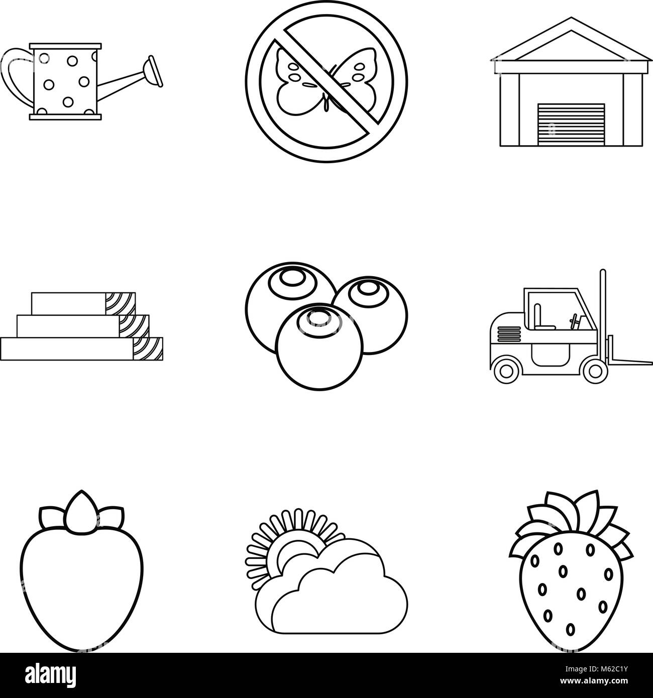 Motherland icons set, outline style Stock Vector Image & Art - Alamy