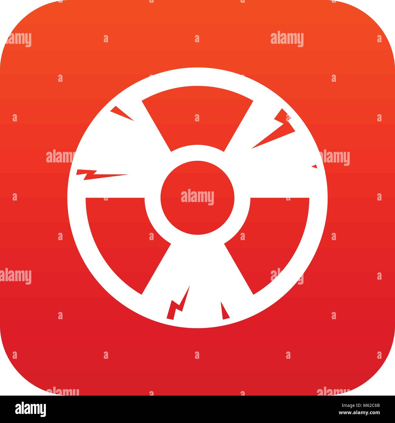Radiation sign icon digital red Stock Vector Image & Art - Alamy