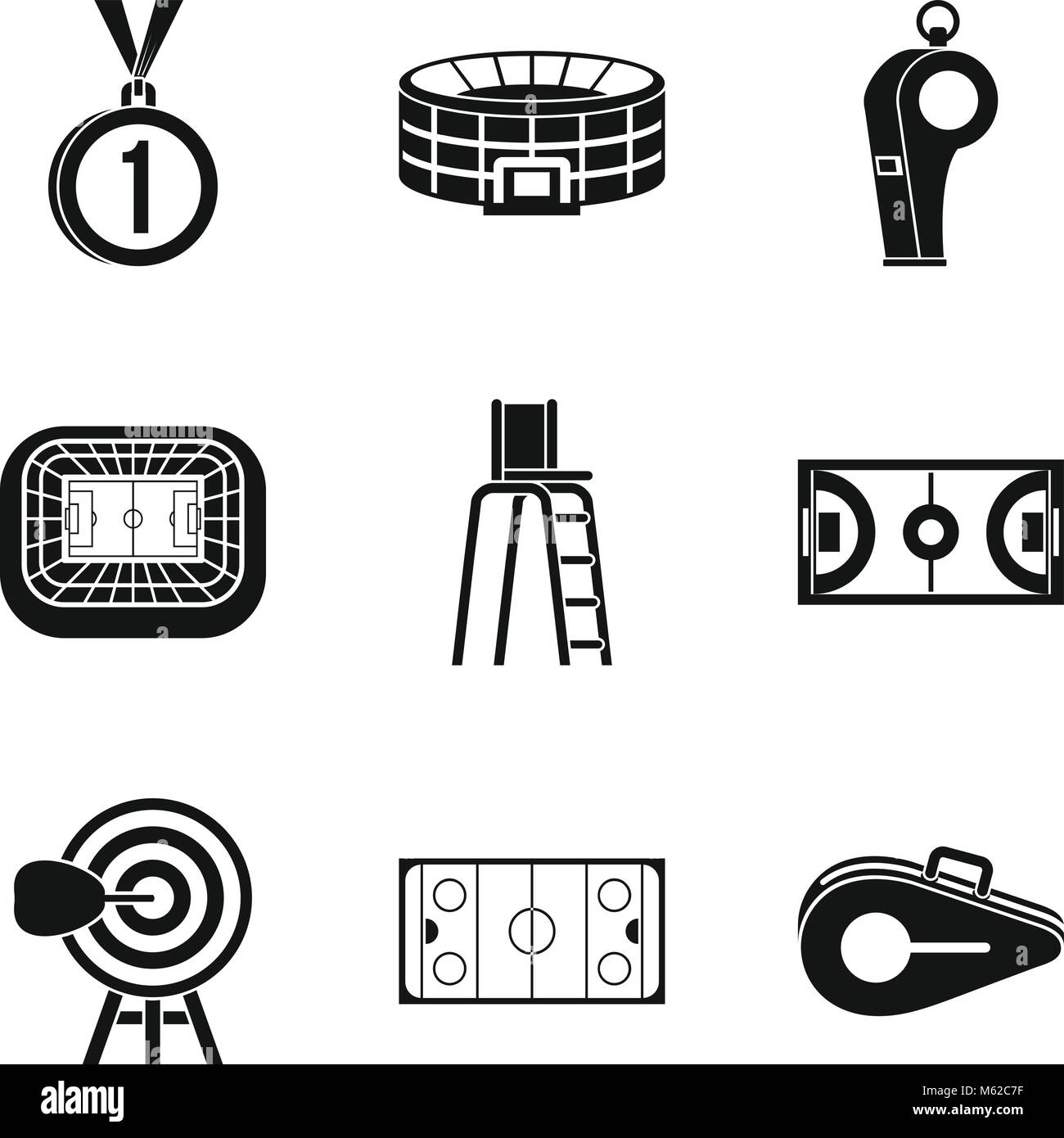 Sport playground icons set, simple style Stock Vector Image & Art - Alamy