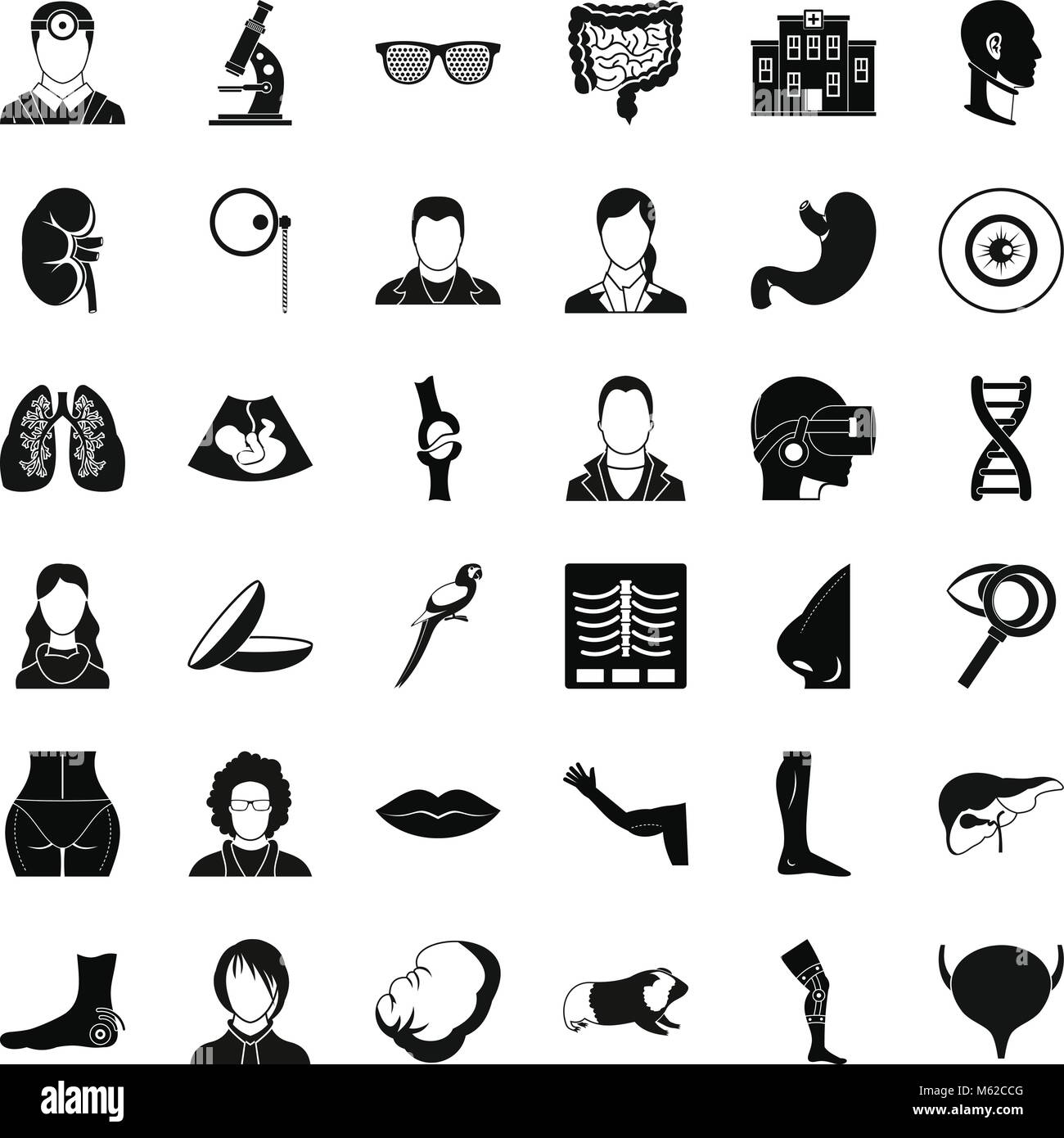 Organ icons set, simple style Stock Vector Image & Art - Alamy