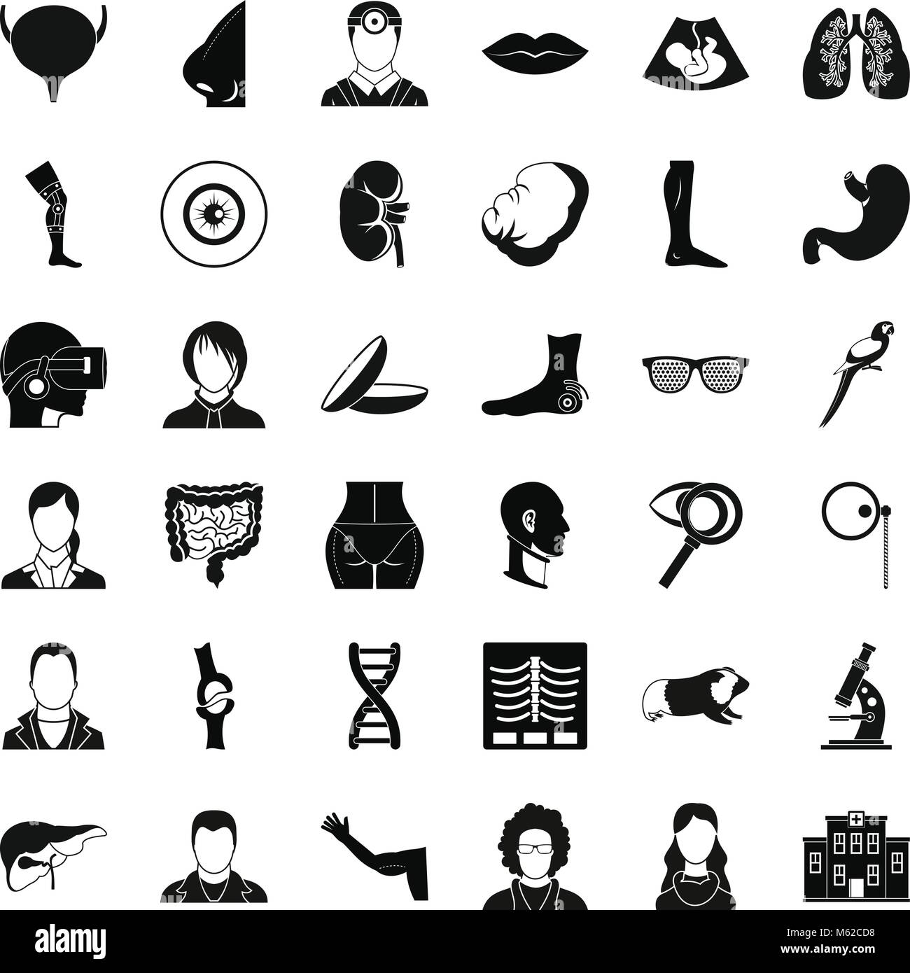 Organ of the body icons set, simple style Stock Vector Image & Art - Alamy