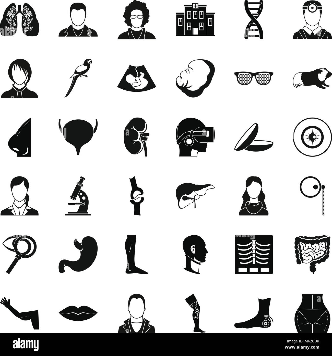 Medical procedure icons set, simple style Stock Vector Image & Art - Alamy