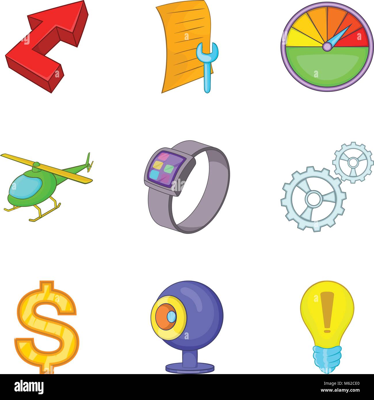 Time management icons set, cartoon style Stock Vector Image & Art - Alamy