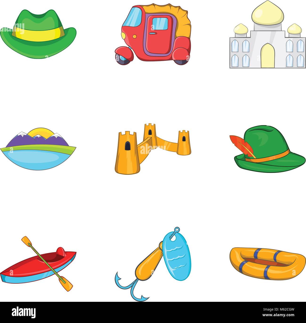 Trip dream icons set, cartoon style Stock Vector Image & Art - Alamy