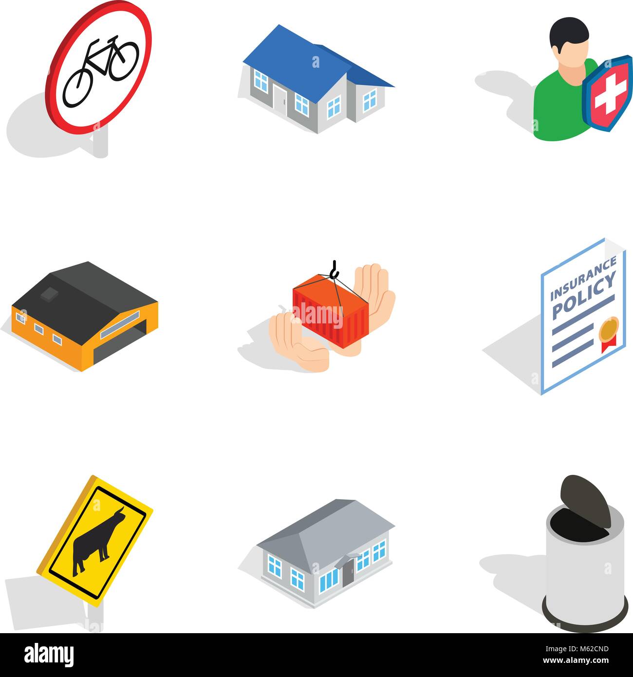 Civic icons set, isometric style Stock Vector Image & Art - Alamy