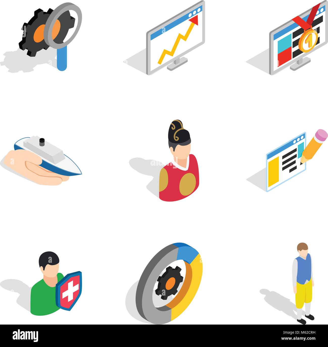 Human potential icons set, isometric style Stock Vector Image & Art - Alamy