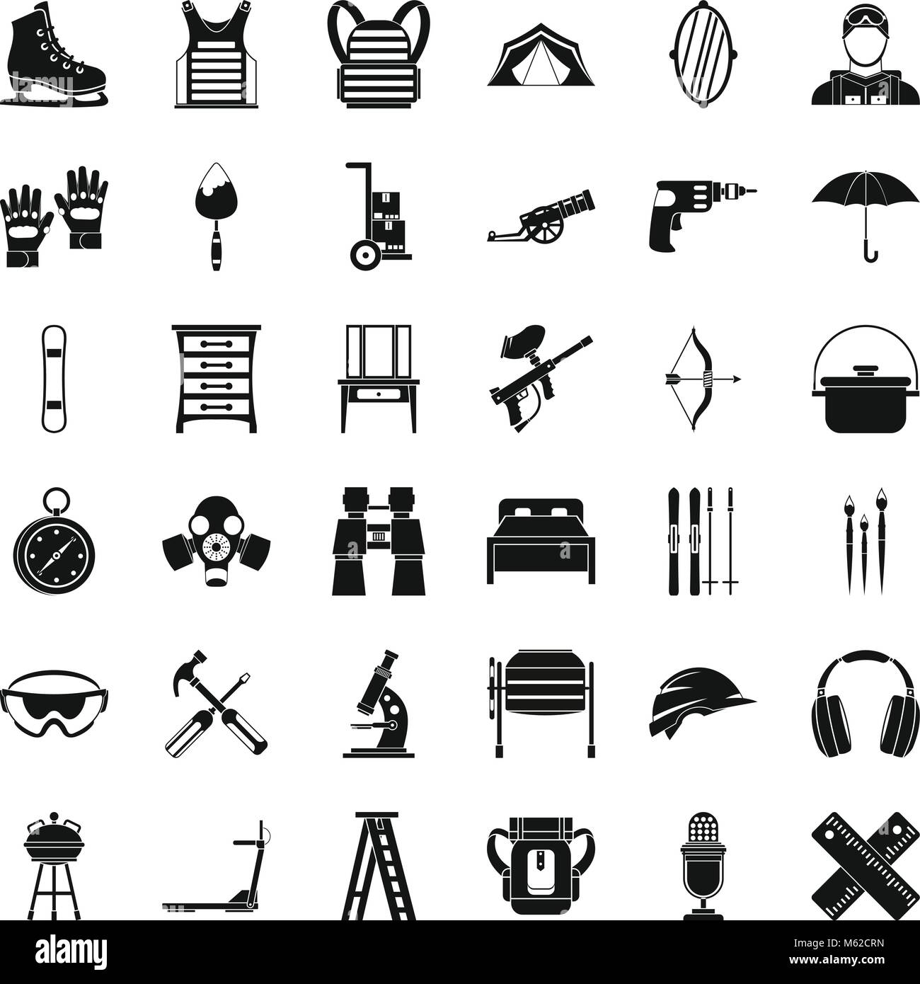 Optional equipment icons set, simple style Stock Vector Image & Art - Alamy