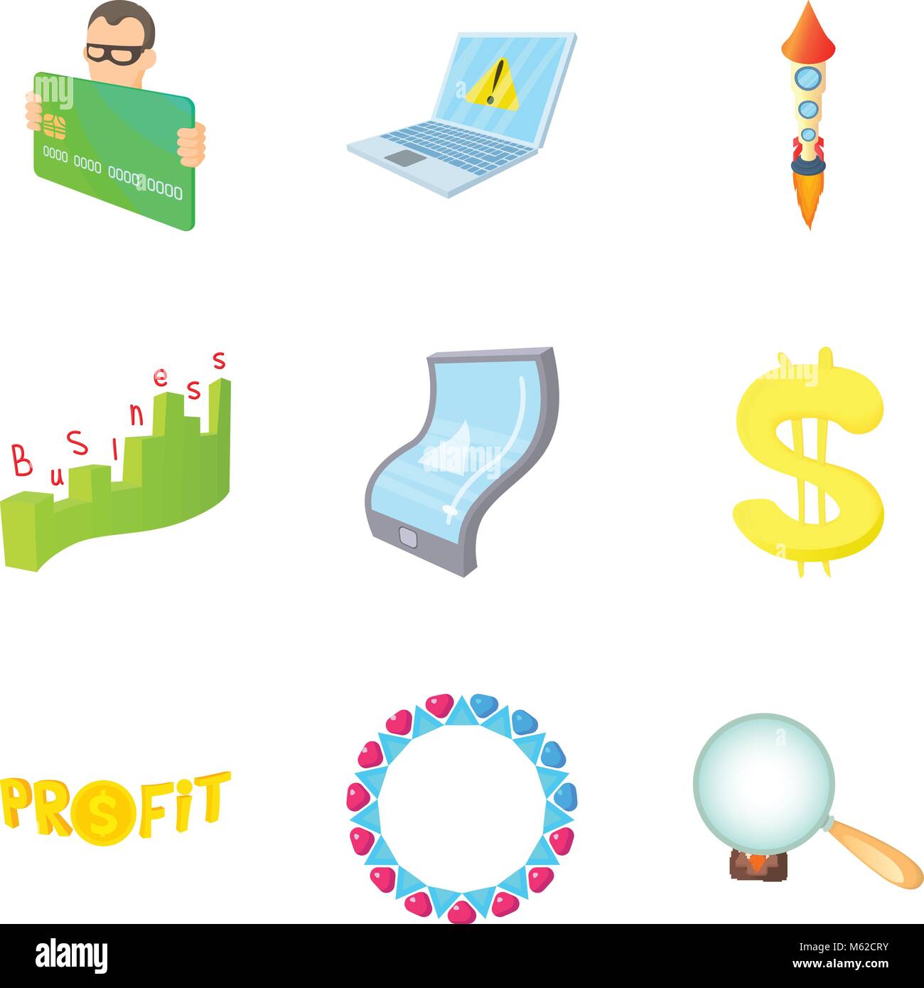 Money trade icons set, cartoon style Stock Vector Image & Art - Alamy