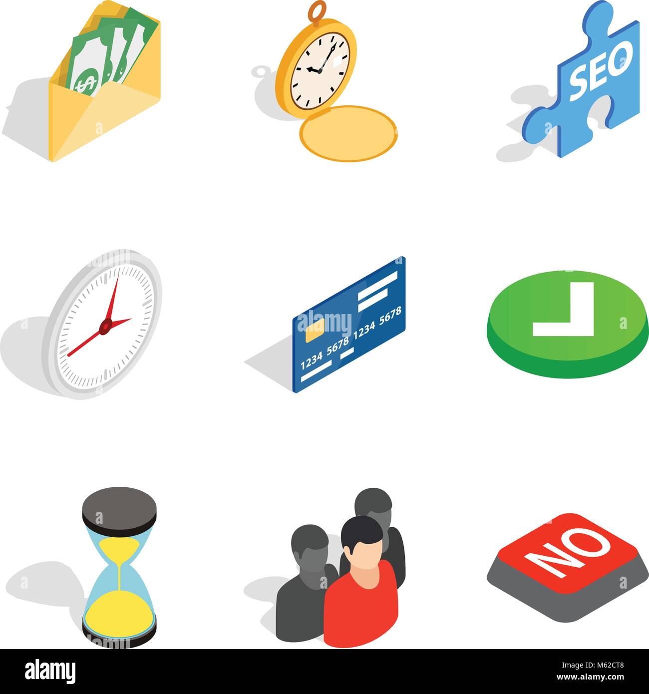 Transactions icons set, isometric style Stock Vector Image & Art - Alamy