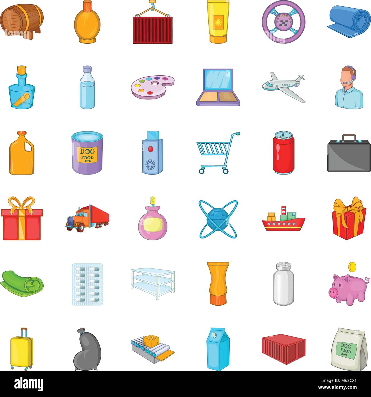 Conveyance icons set, cartoon style Stock Vector Image & Art - Alamy