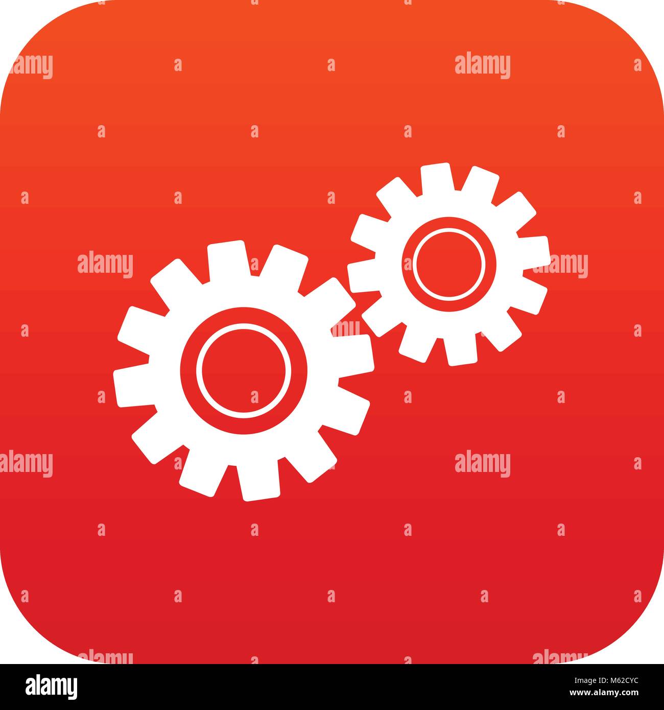 Two gears icon digital red Stock Vector Image & Art - Alamy