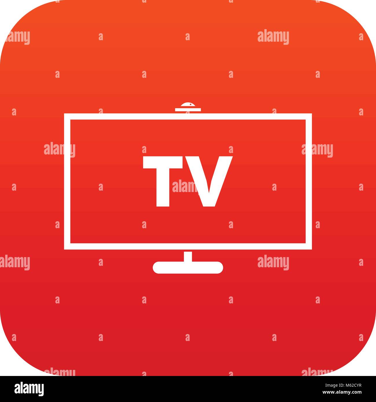 Television icon digital red Stock Vector Image & Art - Alamy
