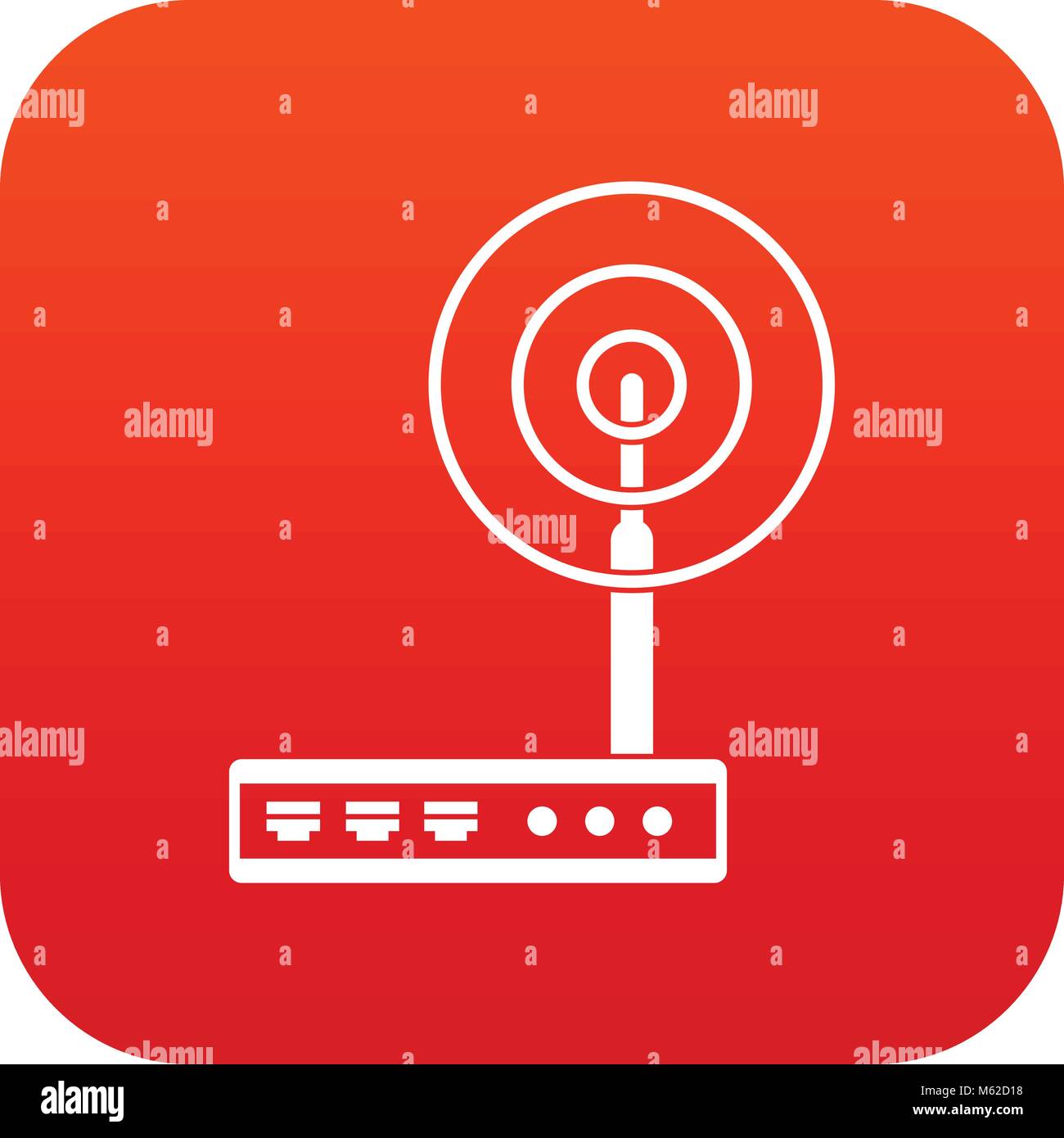 Wifi router icon digital red Stock Vector Image & Art - Alamy