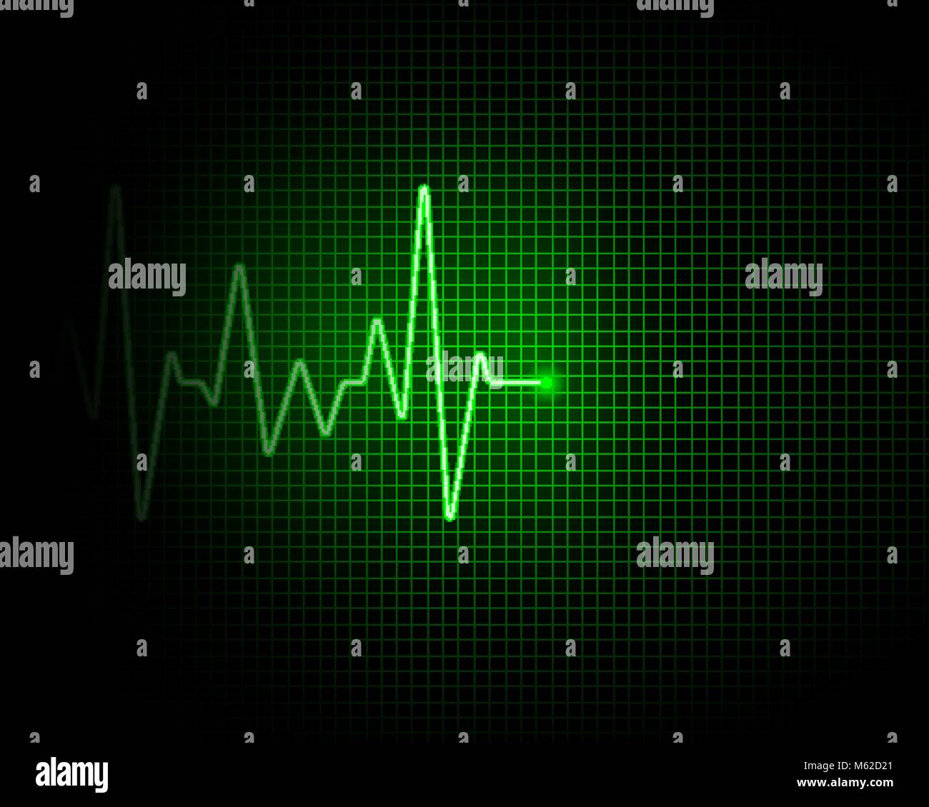 Abstract green pulse backdrop illustration. Medical background Stock ...