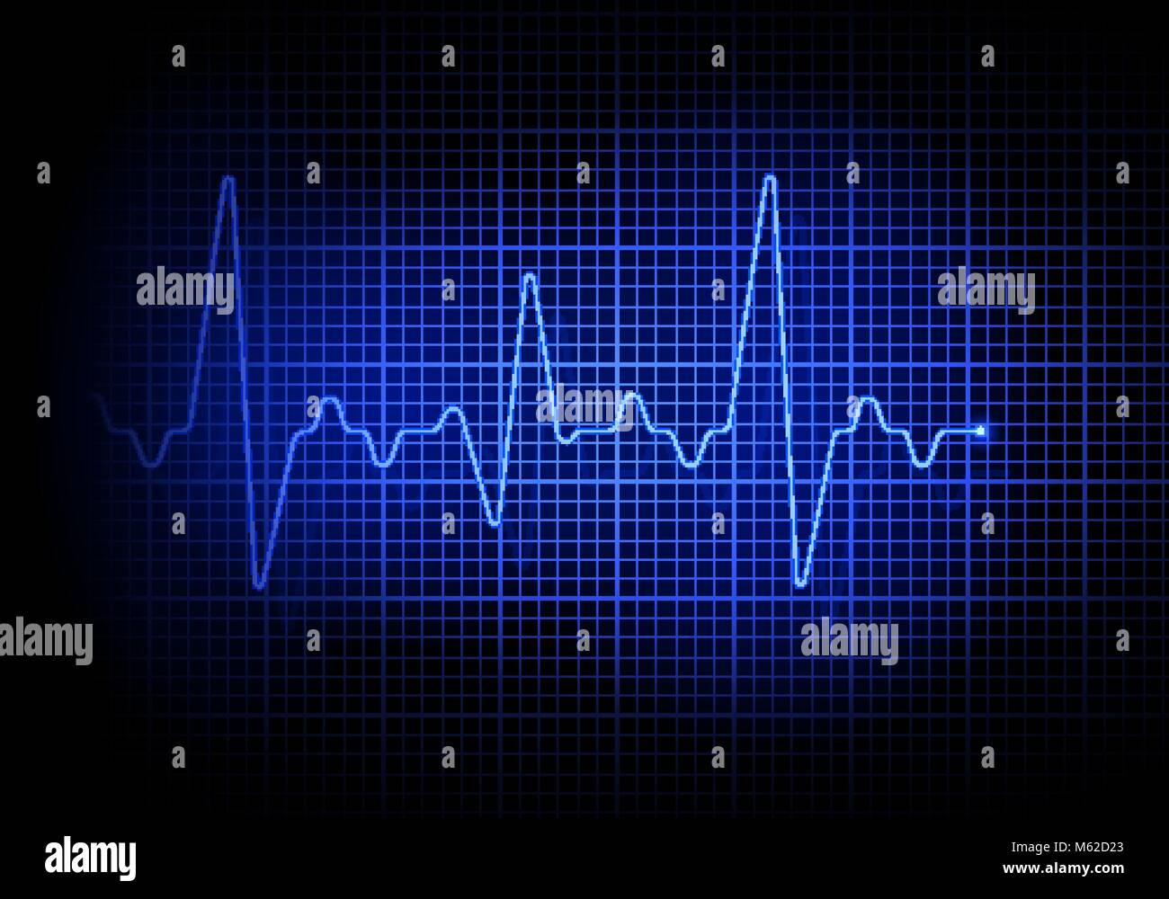 Blue futuristic heartbeat line background. Earthquake sign illustration ...
