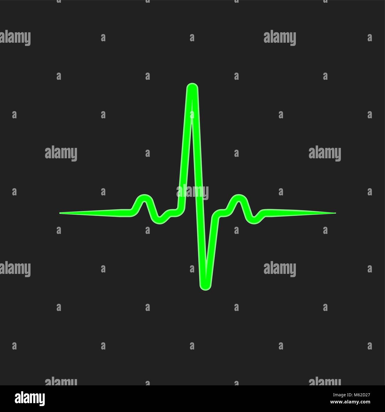 Green isolated pulse line. Healthcare background illustration Stock ...