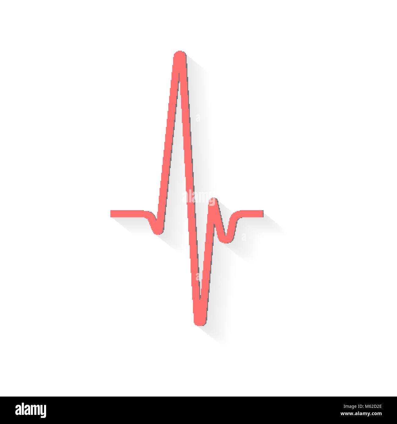Red pulse line illustration isolated on white background Stock Vector ...