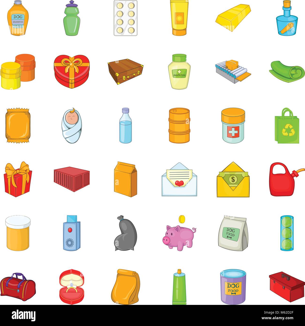 Container icons set, cartoon style Stock Vector Image & Art - Alamy