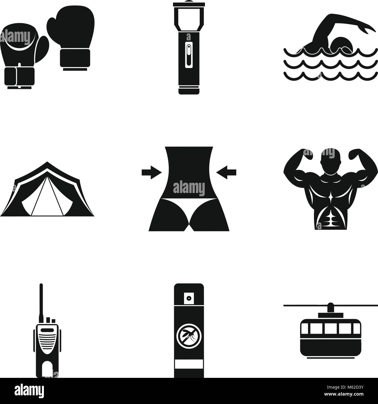 Pro sport icons set, simple style Stock Vector Image & Art - Alamy