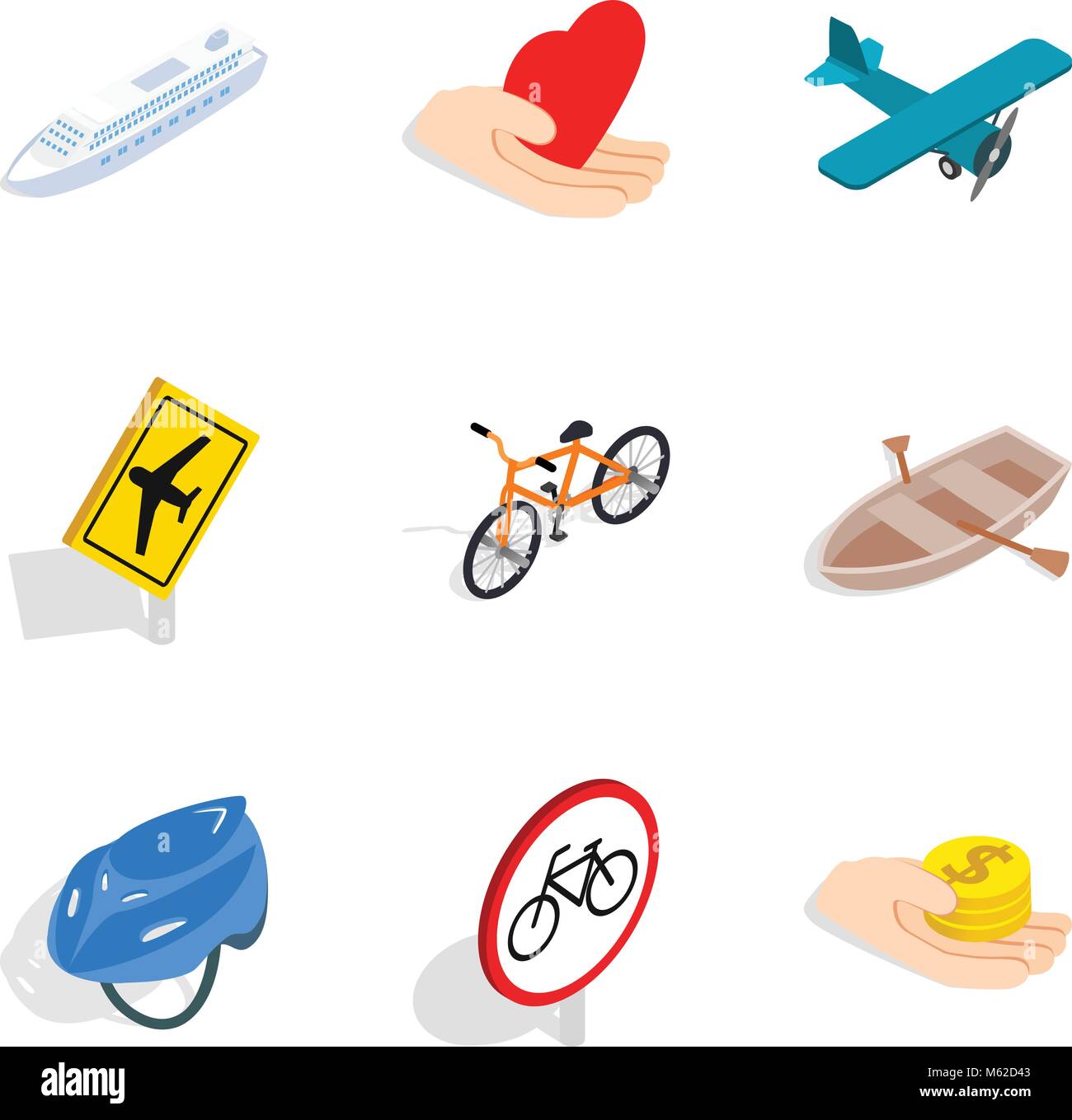 Road network icons set, isometric style Stock Vector Image & Art - Alamy