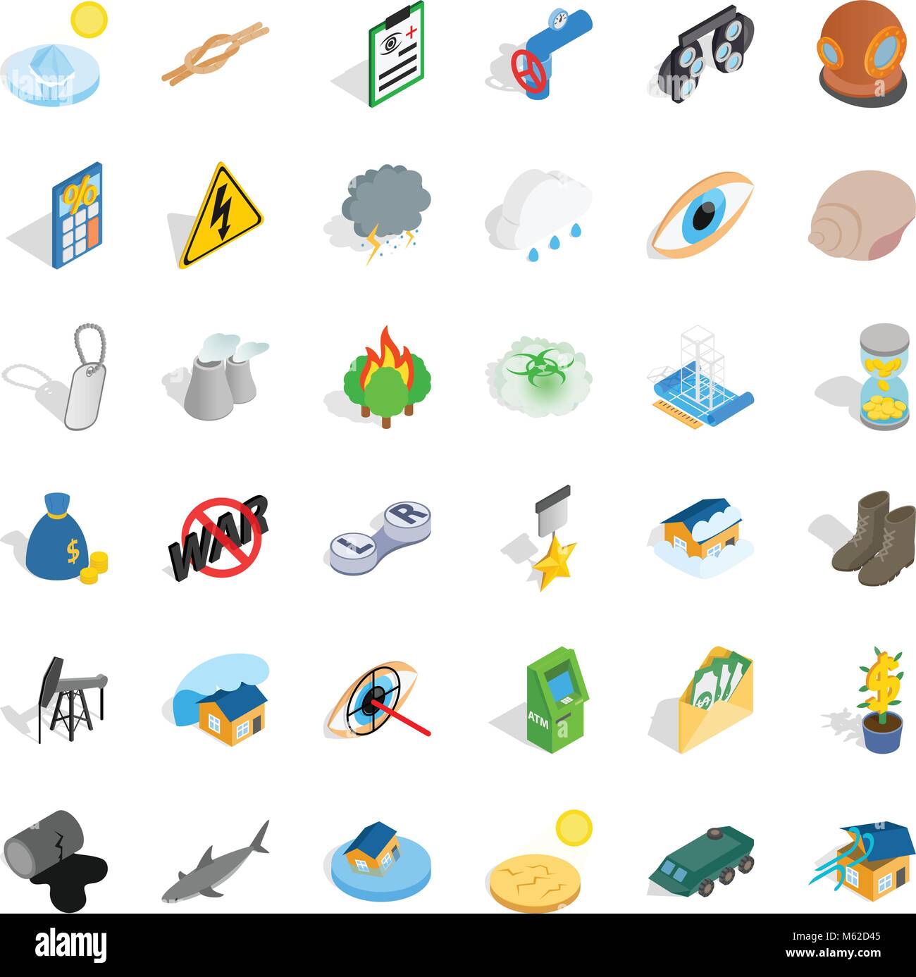 Human intervention icons set, isometric style Stock Vector Image & Art ...