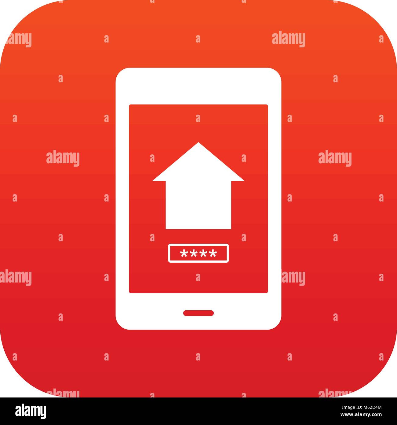 Working phone icon digital red Stock Vector Image & Art - Alamy