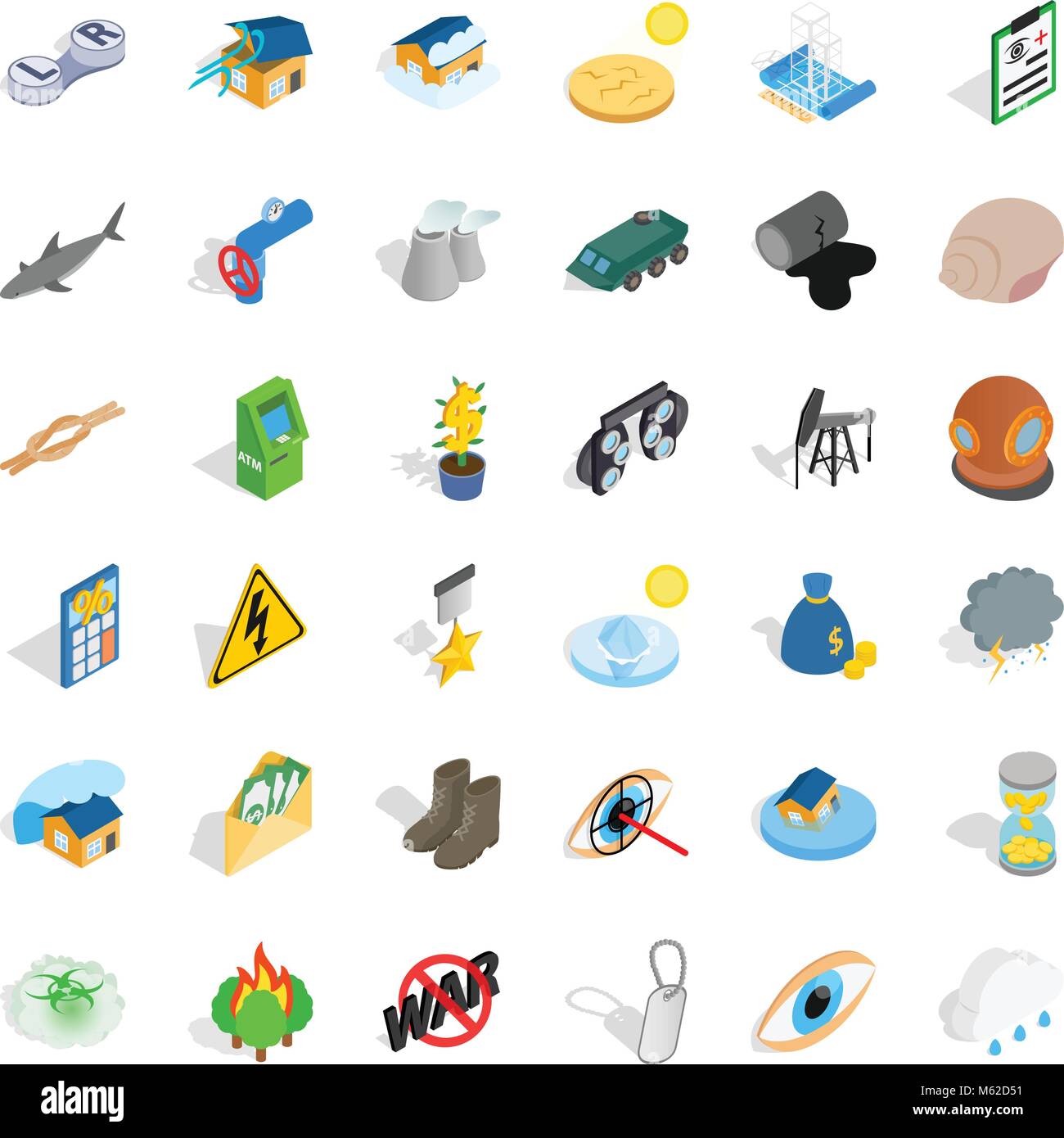 World pain icons set, isometric style Stock Vector Image & Art - Alamy