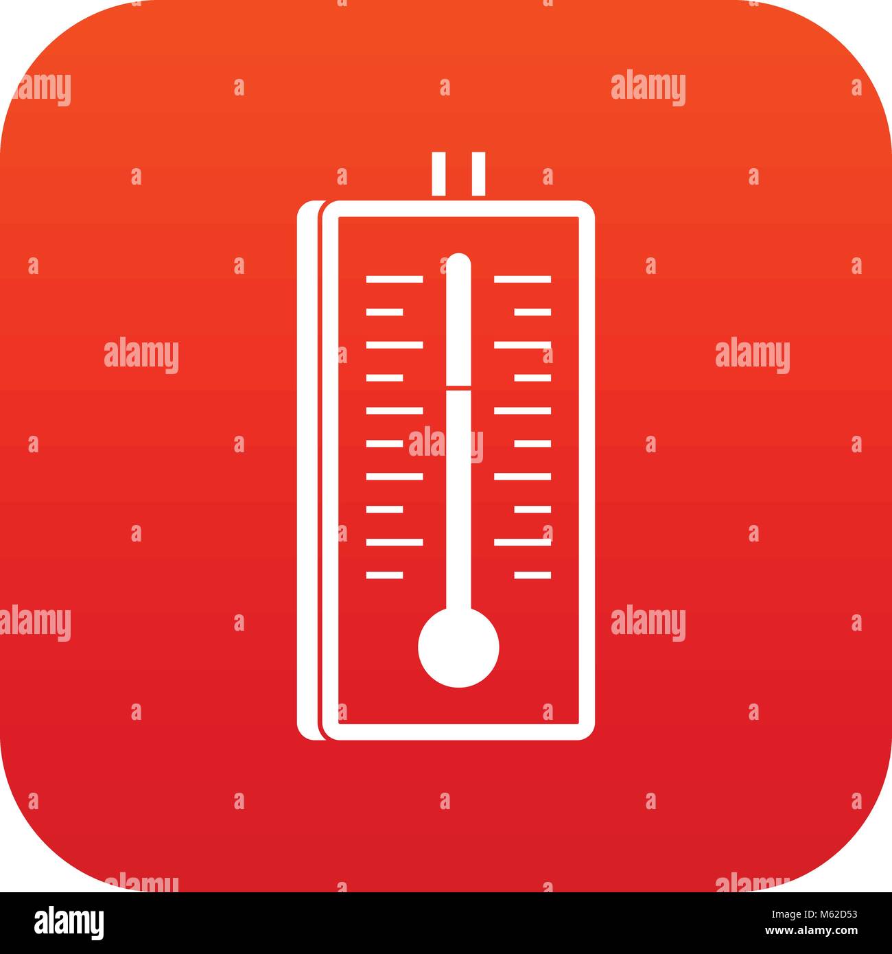 Thermometer icon digital red Stock Vector Image & Art - Alamy