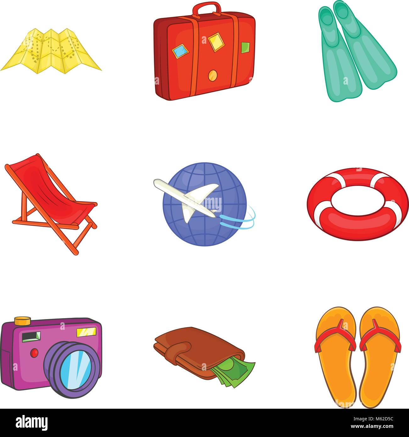 Wandering icons set, cartoon style Stock Vector Image & Art - Alamy