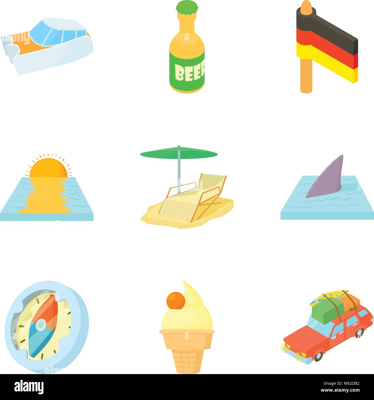 Trip experience icons set, cartoon style Stock Vector Image & Art - Alamy