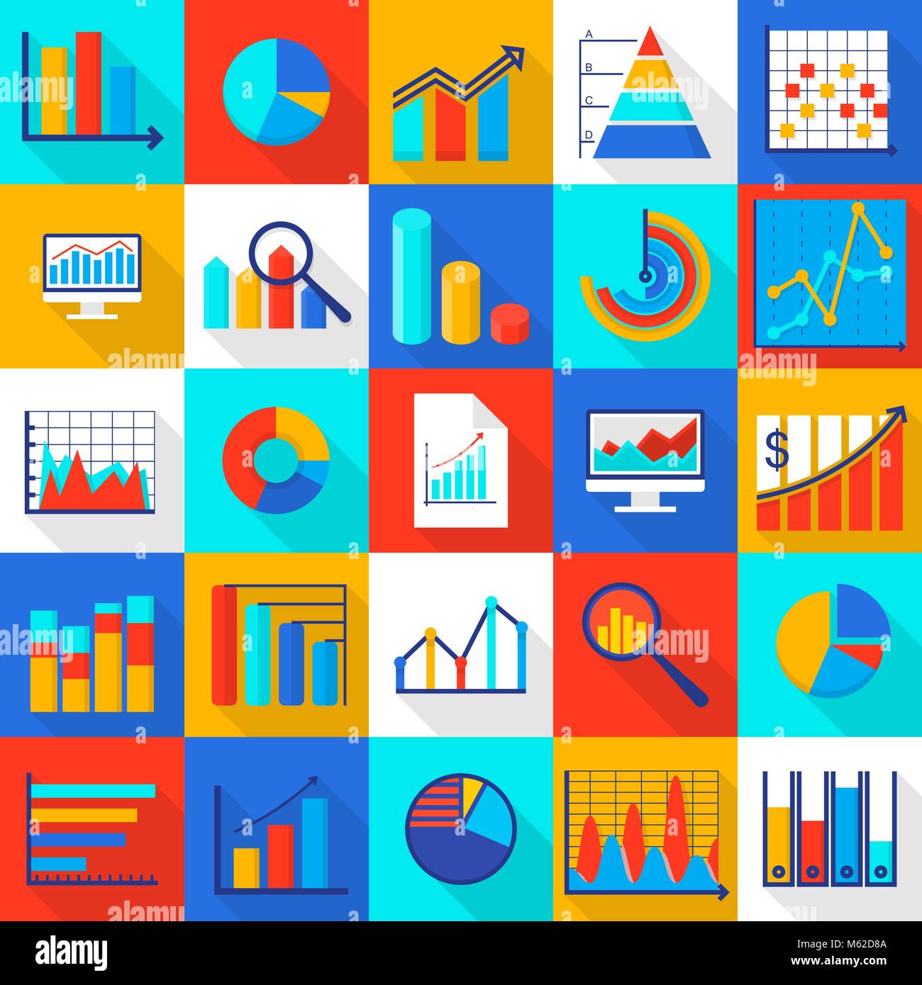 Infographic elements icons set, flat style Stock Vector Image & Art - Alamy