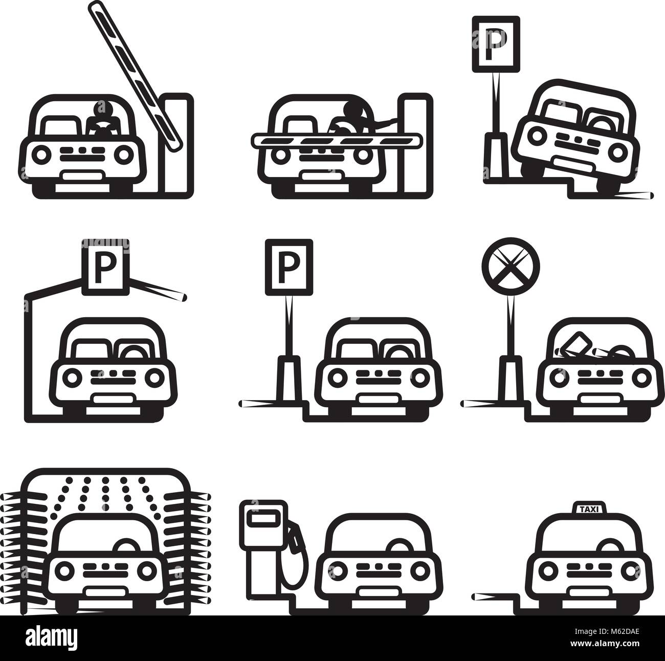 Passenger Car in various places Stock Vector Image & Art - Alamy