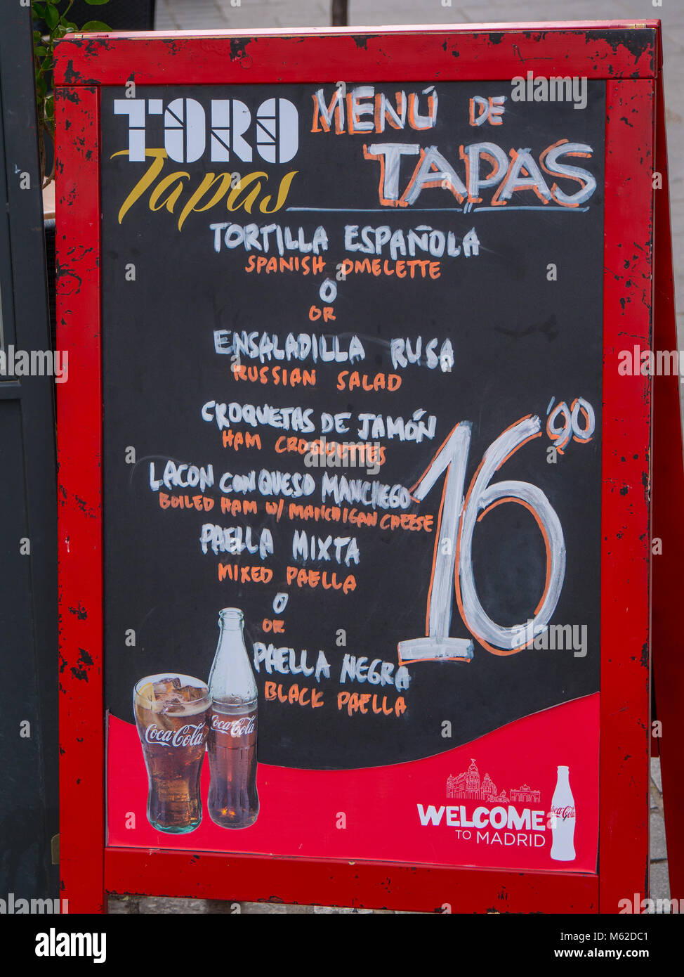 Spanish Drinks Menu